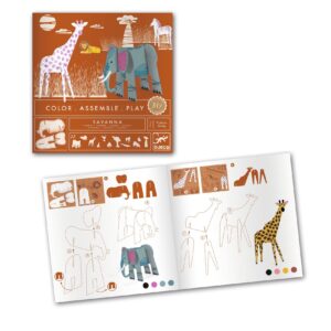 DJECO Savanna Color. Assemble. Play. DIY Craft Kit