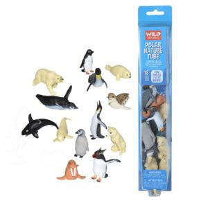 Wild Republic Polar Nature Tube, Arctic Animals, Kids Gifts, Educational Toys, Party Favors, 13-Piece