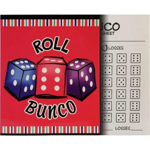 bunco score sheets - 3 tablets of bunco score cards with 50 sheets each. these colorful bunco bash score tablets have room for up to 6 rounds of bunco.