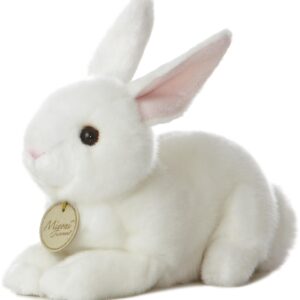 Aurora® Realistic Miyoni® American White Rabbit Stuffed Animal - Lifelike Detail - Cherished Companionship - 8 Inches