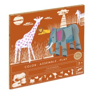 DJECO Savanna Color. Assemble. Play. DIY Craft Kit