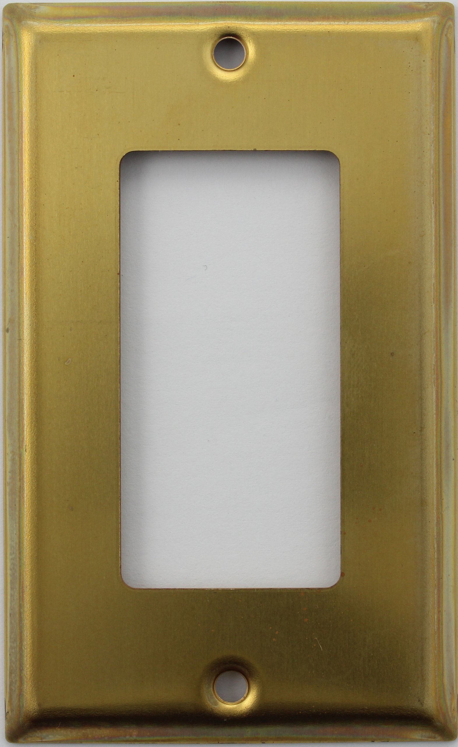 Raw Unfinished Brass 1 Single Gang GFI/Rocker Opening Wall Plate