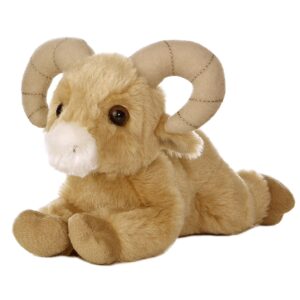 aurora® adorable mini flopsie™ big horn sheep™ stuffed animal - playful ease - timeless companions - brown 8 inches