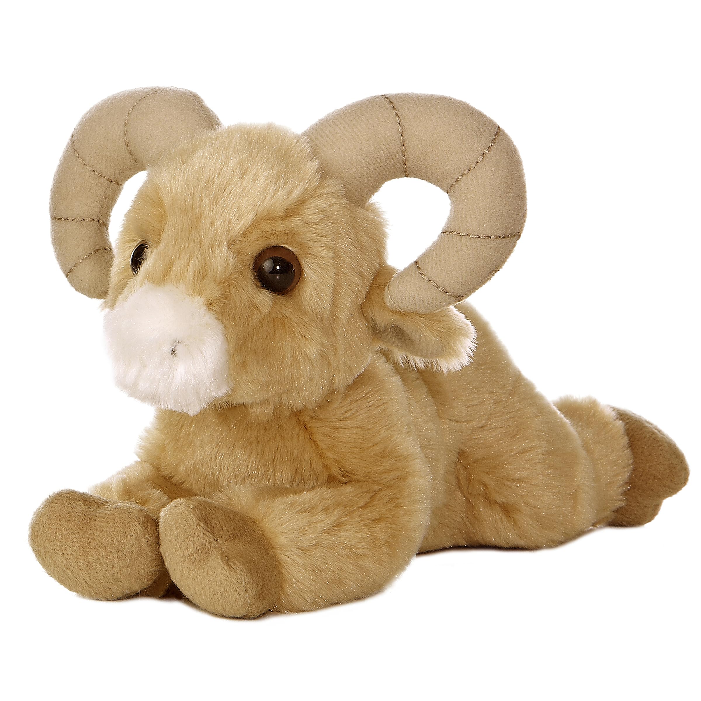 Aurora® Adorable Mini Flopsie™ Big Horn Sheep™ Stuffed Animal - Playful Ease - Timeless Companions - Brown 8 Inches