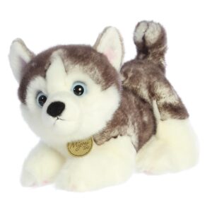 Aurora® Adorable Miyoni® Tots Siberian Husky Pup Stuffed Animal - Lifelike Detail - Cherished Companionship - Gray 10 Inches