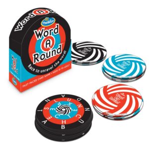 thinkfun word a round game - engaging vocabulary builder for teens and adults | quick-paced word identification | educational fun | recognized for excellence in play and language advancement