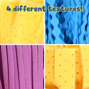 READY 2 LEARN Textured Art Tools - Set of 4 - Jumbo Paint Brushes for Toddlers and Kids - Set 2 - DIY Patterns and Effects, Plastic, Multicolor