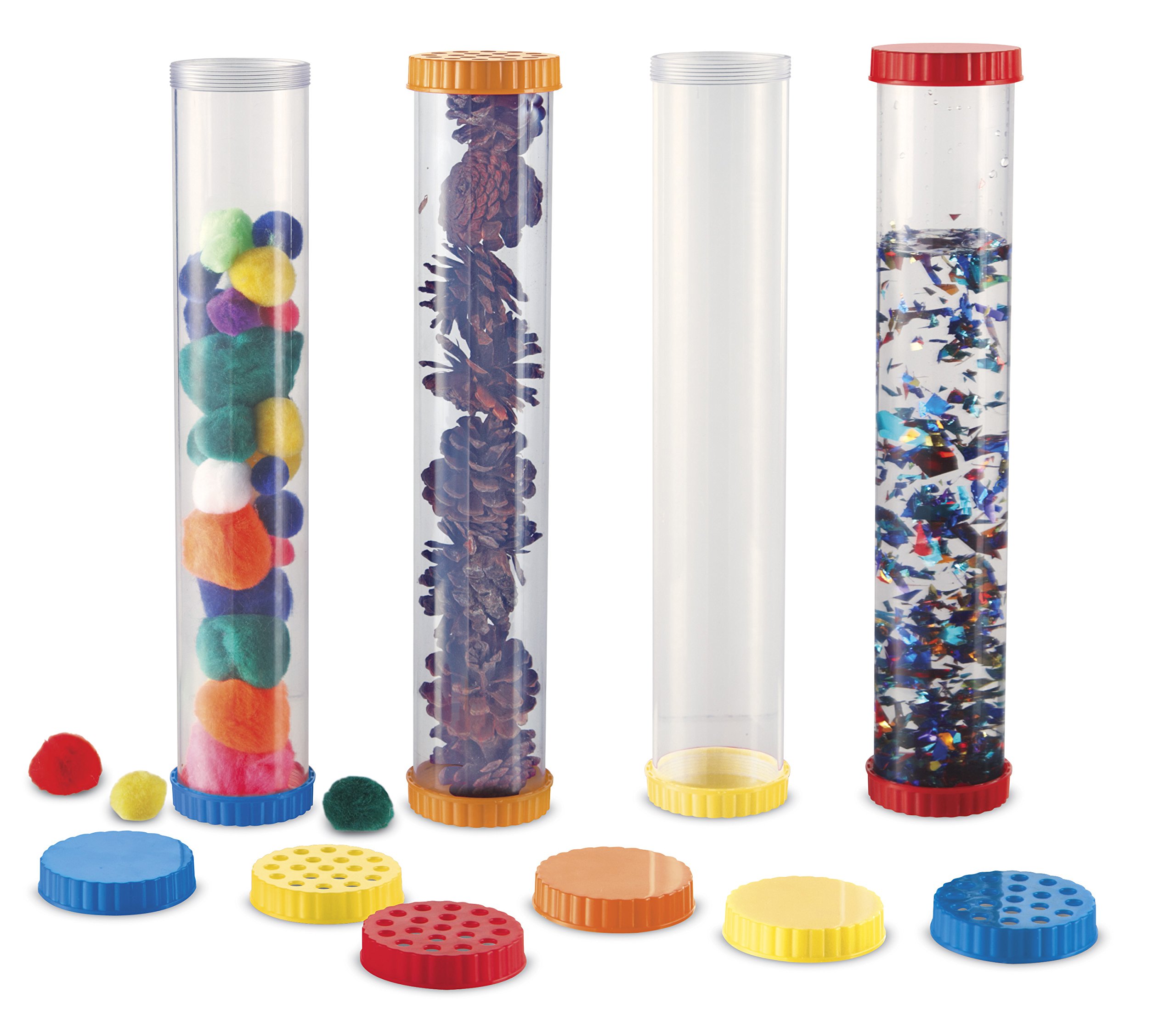 Learning Resources Primary Science Sensory Tubes - Set of 4 Tubes, Ages 2+ Science Toys for Kids, STEM Toys, Fine Motor and Sensory Toys