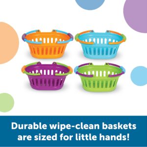 Learning Resources New Sprouts Stack of Baskets - 4 Pieces, Ages 18 mos+ Toddler Pretend Play Toys, Play Grocery Basket, Perfect for Easter Baskets