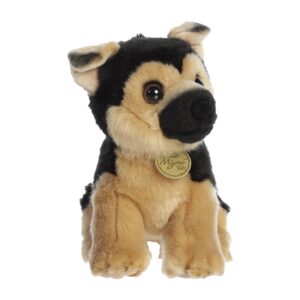 aurora® adorable miyoni® tots german shepherd pup stuffed animal - lifelike detail - cherished companionship - brown 11 inches