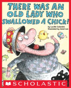 there was an old lady who swallowed a chick!