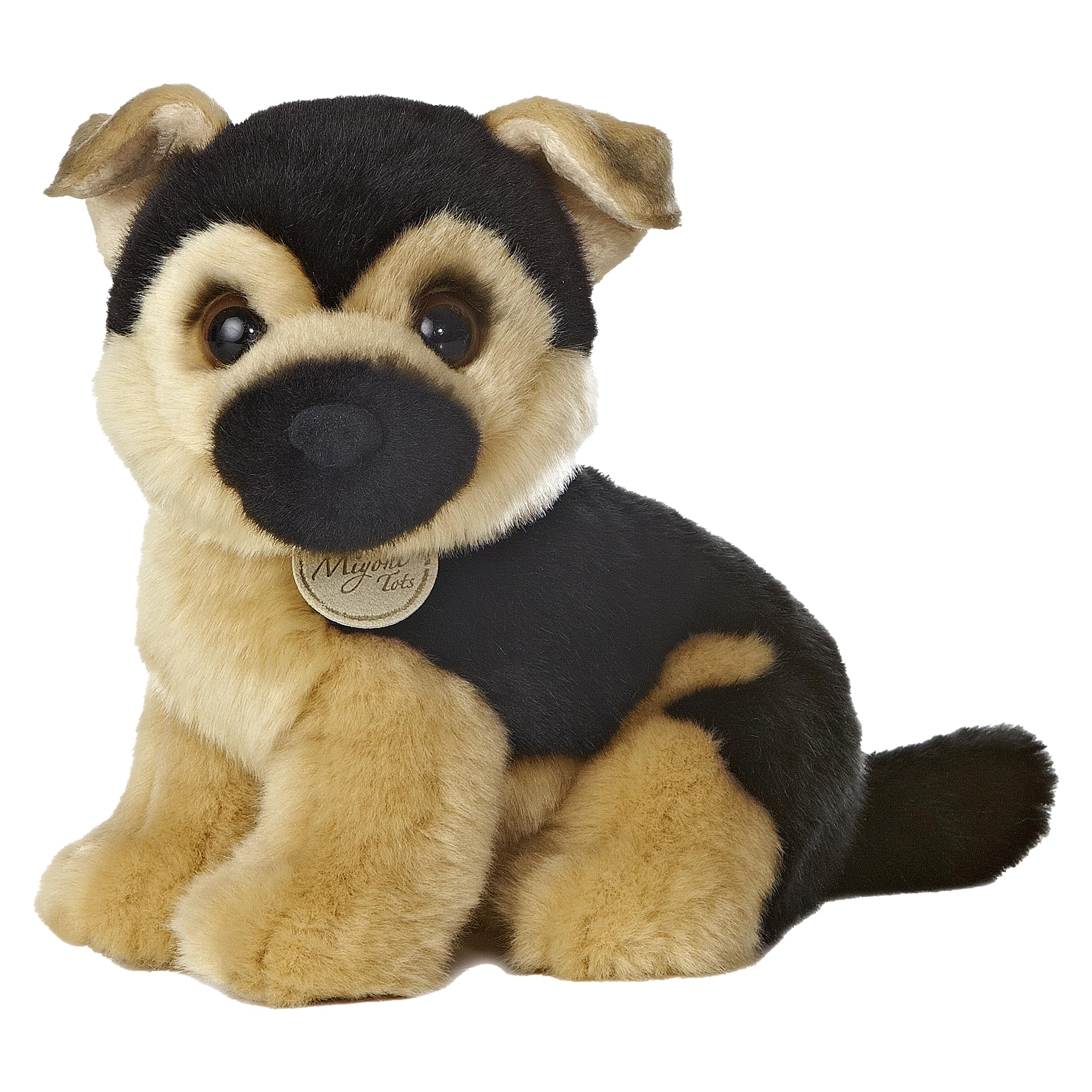 Aurora® Adorable Miyoni® Tots German Shepherd Pup Stuffed Animal - Lifelike Detail - Cherished Companionship - Brown 11 Inches