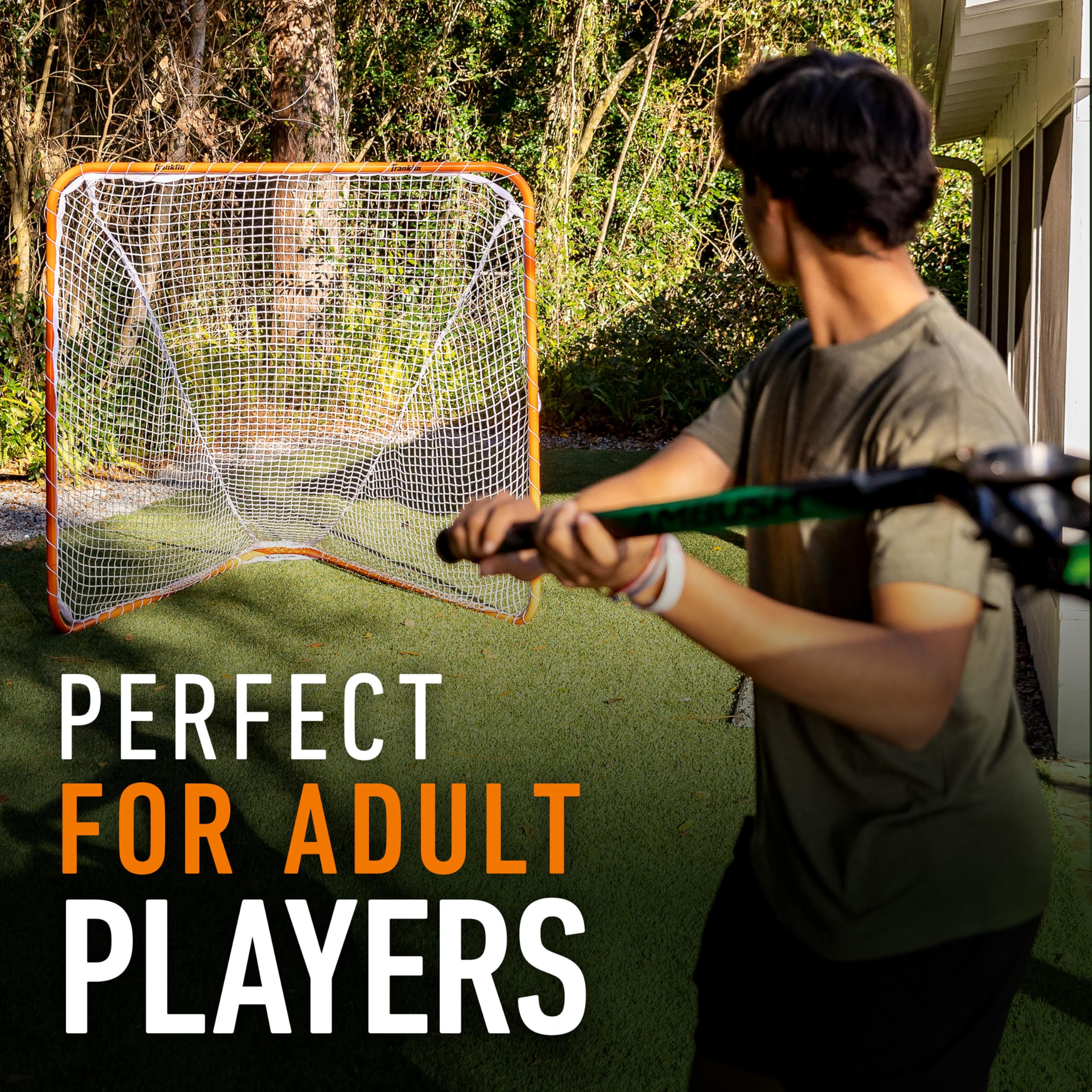 Franklin Sports Franklin Sports Backyard Lacrosse Goal - Kids + Adult Lacrosse Training Net - Lacrosse Training Equipment - Youth + Adult Training