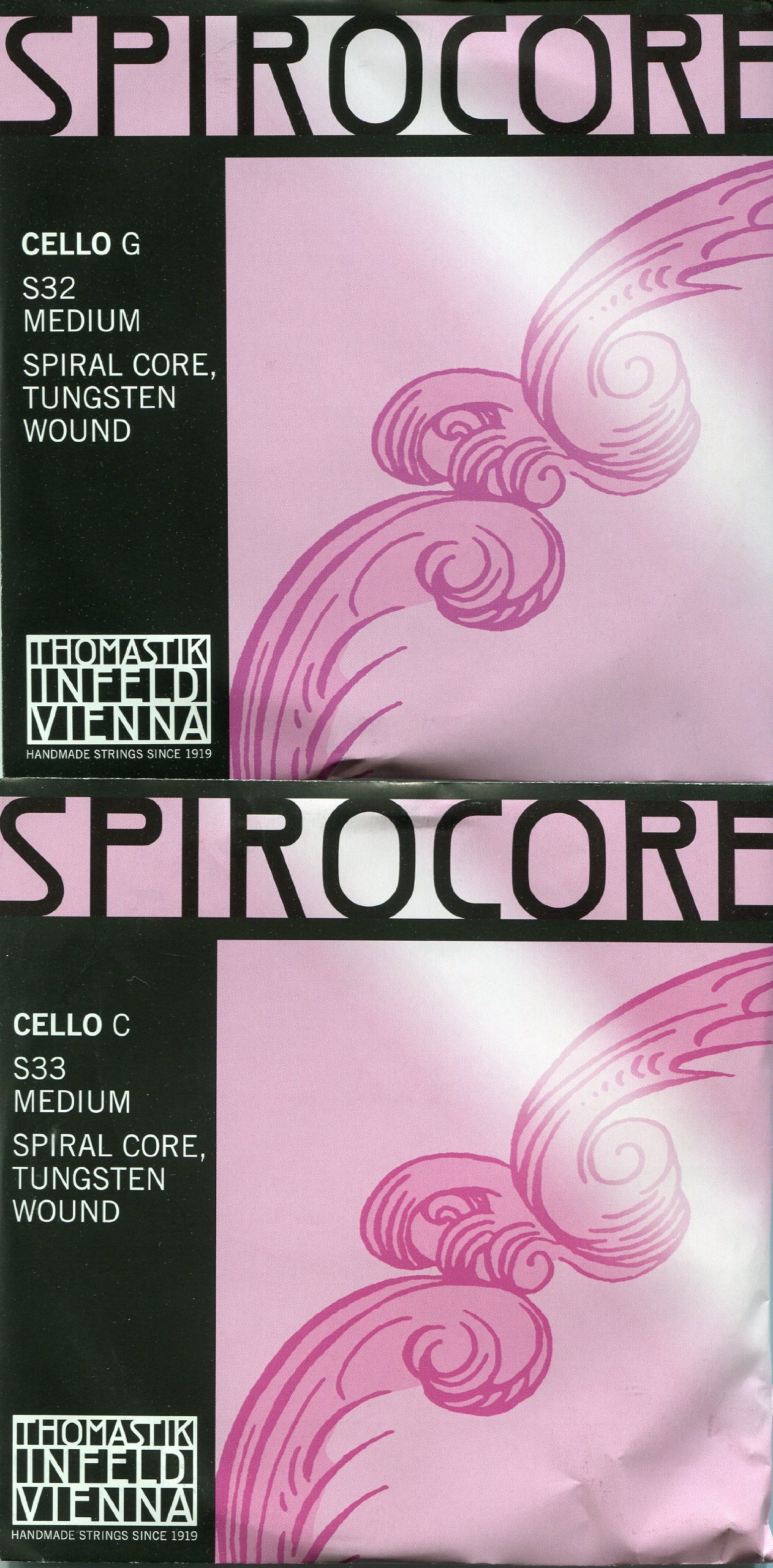 Dr Thomastik S32S33 Spirocore Cello Tungsten G&C Value Pack