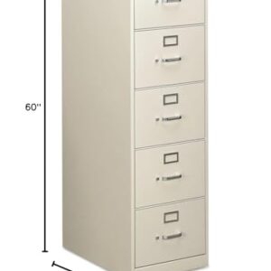 Hon 315CPQ Five-Drawer, Full-Suspension File, Legal Size, 26-1/2-Inch D, Gray