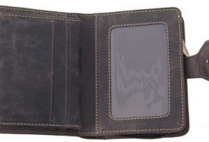 Visconti Hunter 715 Mens Bifold Wallet with Zippered Coin Purse in Oil Leather (Brown)