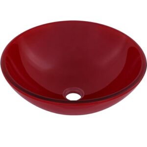 novatto rosso double layer glass vessel sink