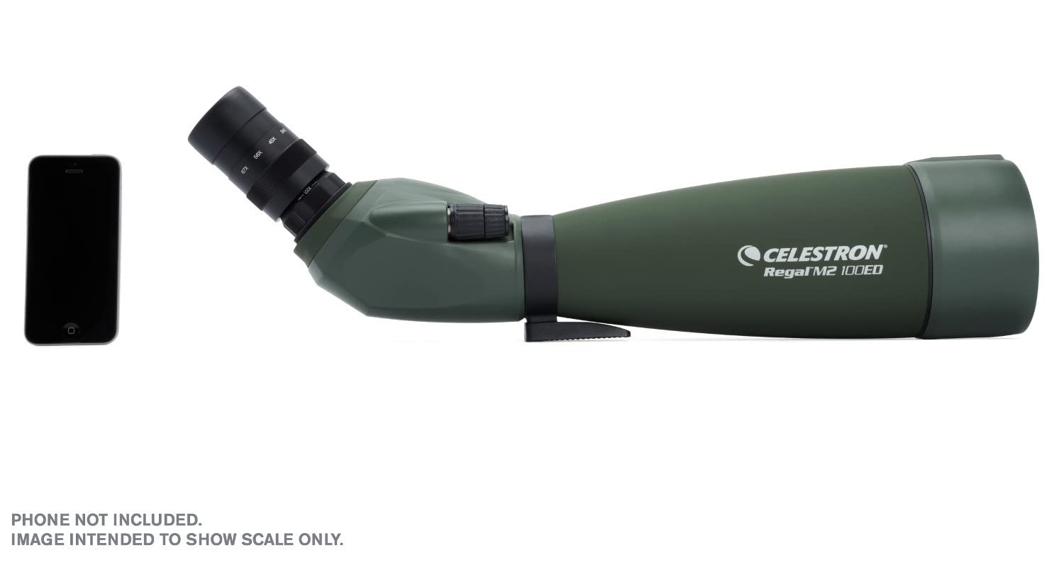 Celestron Regal M2 100ED Spotting Scope – ED Glass for Hunting, Birding and Outdoor Actvities – Phase and Dielectric Coated BaK-4 Prism – Fully Multi-Coated Optics – Dual Focus – 22-67x Zoom Eyepiece