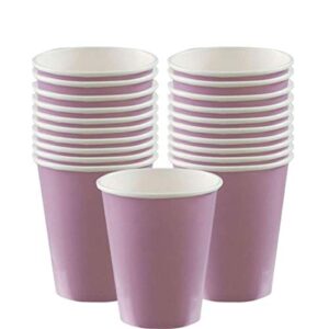 Amscan Vibrant Lavender Paper Cups (Pack of 20) - 9 oz. - Perfect for Parties, Gatherings, Picnics & Home Use