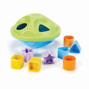 green toys shape sorter for 6 months +, green/blue