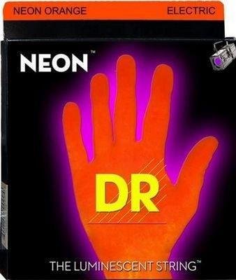 DR Strings Hi-Def NEON Orange Coated Medium 7-String Electric Guitar Strings (10-56)