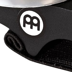 Meinl Percussion Finger Jingle Tambourine for Cajons, Bongos, Djembes, Congas and Hand Drums — NOT Made in China — Aluminum, 2 Year Warranty, FJS1A-BK