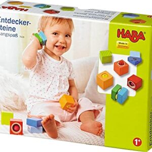 HABA Fun with Sounds Wooden Discovery Blocks with Acoustic Sounds (Made in Germany)