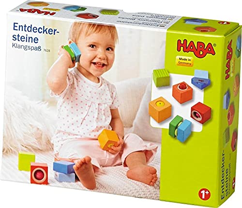 HABA Fun with Sounds Wooden Discovery Blocks with Acoustic Sounds (Made in Germany)