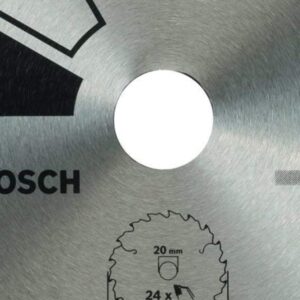 Bosch 2609256 B55 Standard Carbide Circular Saw Blade with 24 Teeth – 165 mm in Diameter – 20 mm Bore (16 mm with Reduction Ring) – 1.6 mm Cutting Width