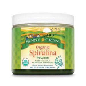 sunny green spirulina organic, powder, unflavored (btl-plastic) | 6.35oz