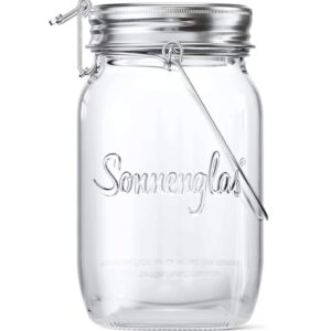 SONNENGLAS Classic 32oz | Original Award-Winning Solar Lantern|Indoor and Outdoor | With USB Charging l Glass and Stainless Steel | Decorate Inside | Fair Trade from South Africa