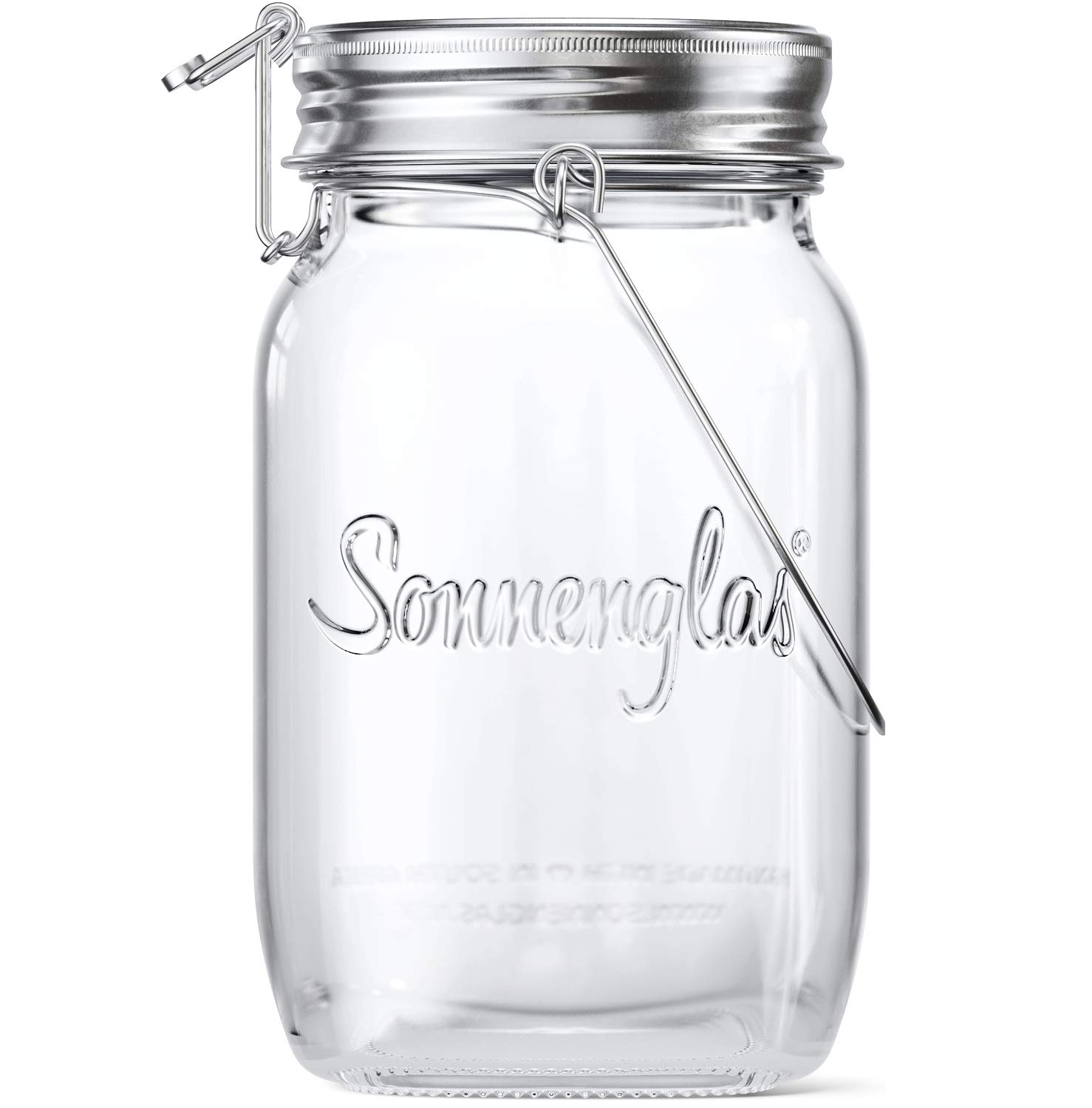 SONNENGLAS Classic 32oz | Original Award-Winning Solar Lantern|Indoor and Outdoor | With USB Charging l Glass and Stainless Steel | Decorate Inside | Fair Trade from South Africa