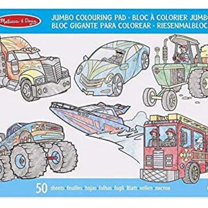 Melissa & Doug Jumbo Colouring Book Vehicles | Activity Pad | Coloring Book | 3+ | Gift for Boy or Girl