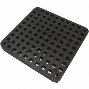 grate, plastic, black, 10 in.