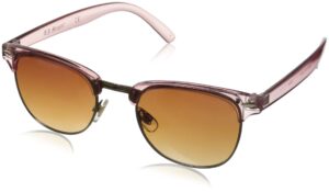 a.j. morgan women's soho square sunglasses, crystal light pink, 52 mm