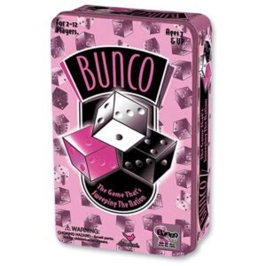 cardinal industries, bunco social dice game complete set,pink & black