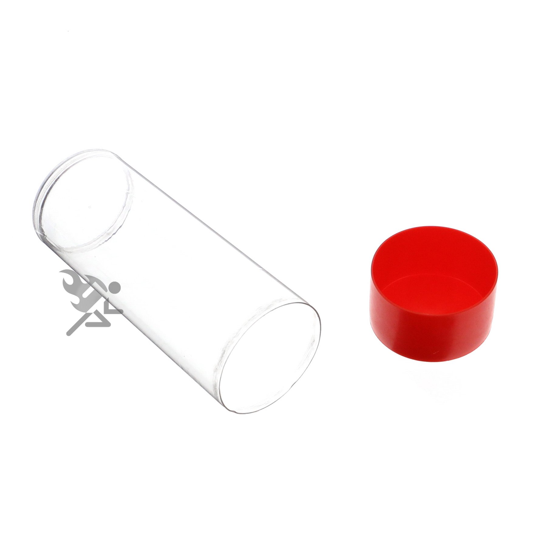 Coin Capsule Storage Tube for All Air-Tite Model H Size Coin Holders Qty: 1 (Red Lid)