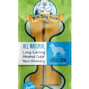 Yeti Dog Chew - Yak Cheese Himalayan Dog Chews - Healthy Long Lasting Dog Chews - Yak Chews for Large, Medium and Small Dogs - Yak Bones for Dogs - Natural Yak Cheese Dog Chews - Large, 7 oz