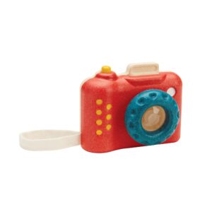 plantoys my first camera toddler toys with adjustable kaleidoscope lens and clickable shutter, sustainably-made with non toxic materials for safe pretend play