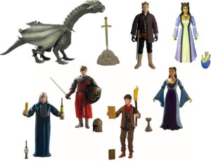 adventures of merlin the action figures - complete set of seven (7)