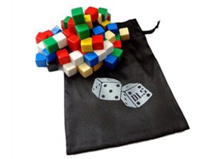 discount learning supplies 100 assorted blank dice 16 mm with storage bag