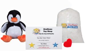 make your own stuffed animal mini 8 inch tux the penguin kit - no sewing required!