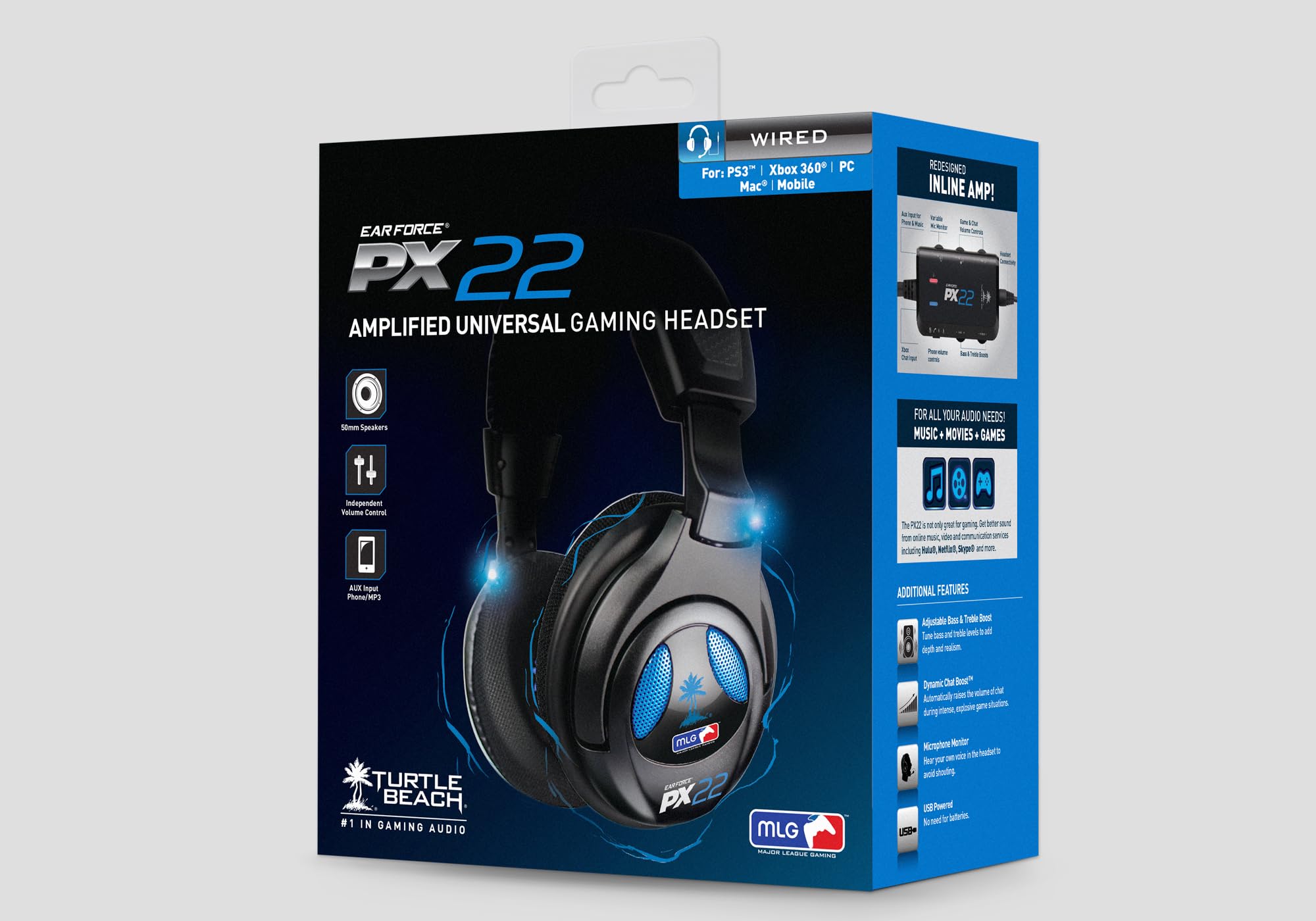 Turtle Beach - Ear Force PX22 Universal Amplified Gaming Headset - PS3, Xbox 360, PC