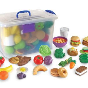 Learning Resources New Sprouts Classroom Play Food Set, 100 Pieces - LER9723,Multi,12 L x 7 W x 12 H in