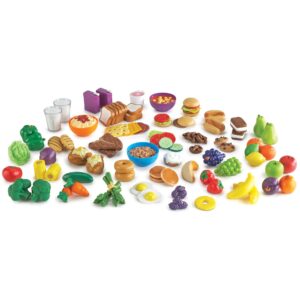 Learning Resources New Sprouts Classroom Play Food Set, 100 Pieces - LER9723,Multi,12 L x 7 W x 12 H in