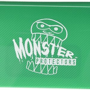 Monster Protectors Magnetic Double Deck Box - Green, Holds 150 Gaming TCGs, Self-Locking Closure, Compatible w Standard & Smaller Size Gaming Trading Cards, Removable Construction