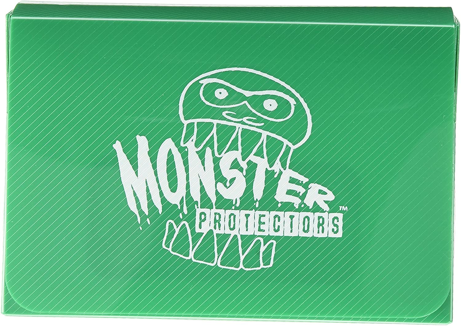 Monster Protectors Magnetic Double Deck Box - Green, Holds 150 Gaming TCGs, Self-Locking Closure, Compatible w Standard & Smaller Size Gaming Trading Cards, Removable Construction