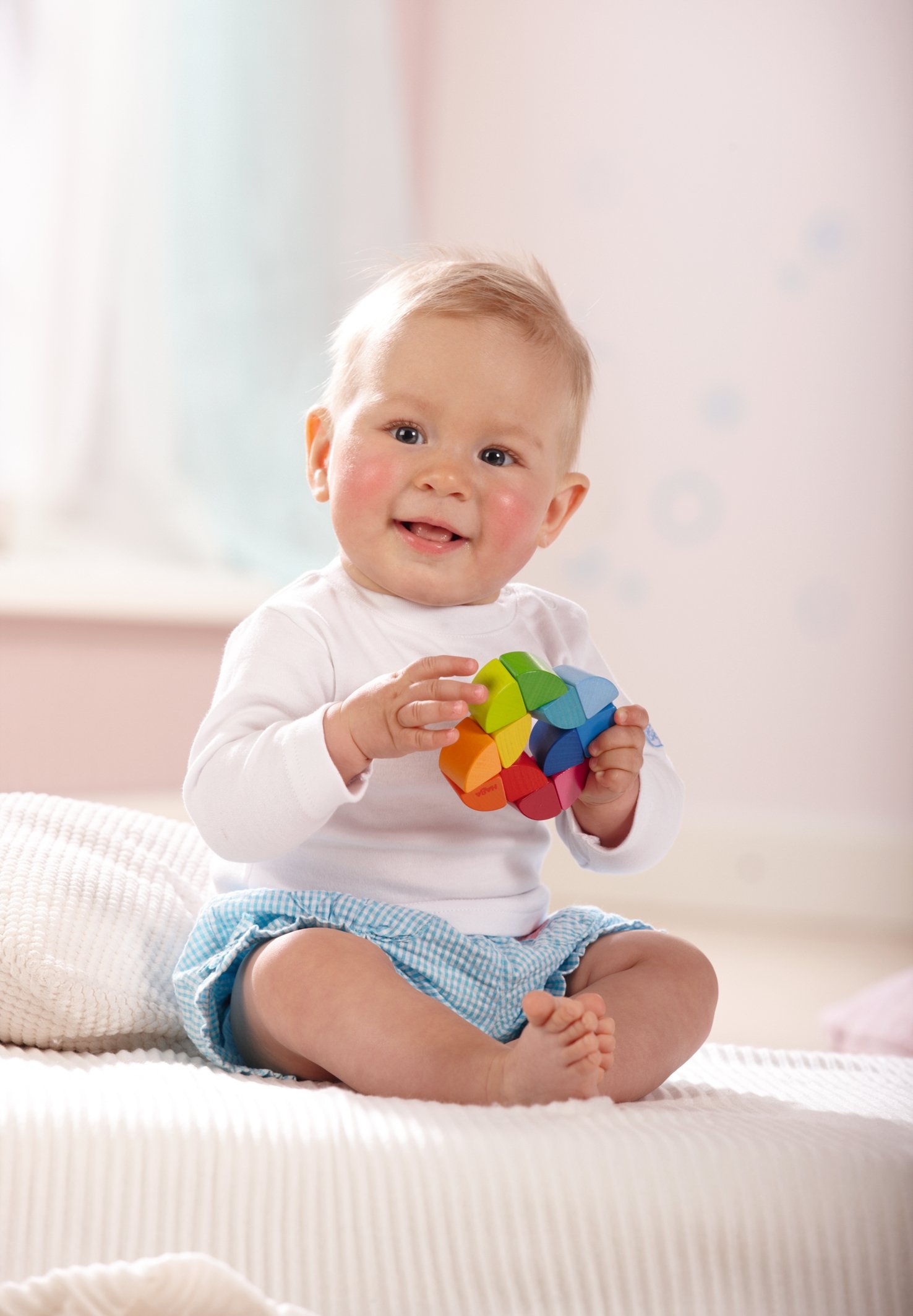 HABA Rainbow Ring Wooden Baby Fidget Toy (Made in Germany)