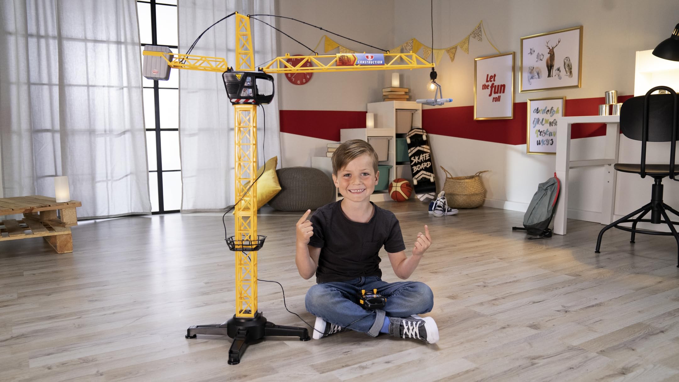 Dickie Toys 40" Giant Crane Playset , Yellow