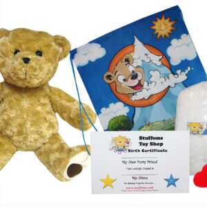 Make Your Own Stuffed Animal 16" "Twist Bear No Sew - Kit with Cute Backpack!